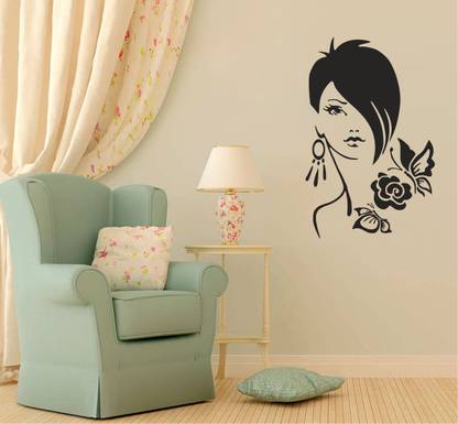 JSS DECORATIONS DESIGNS Beautiful Lady Wall Sticker Medium Self ...