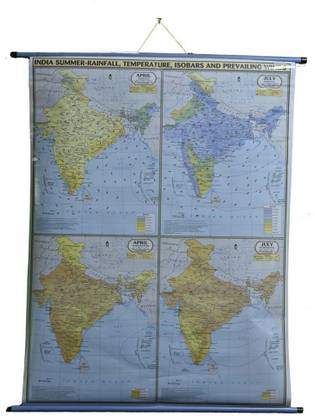ROLLUP INDIA SUMMER RAINFALL,TEMPERATURE,ISOBAR Photographic Paper ...