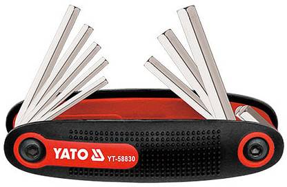 YATO YT-58830 Torque increasing 20% than CrV material Folding Hex Key ...
