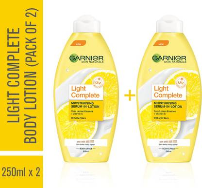 54% Off : Garnier Skin Naturals Light Lotion Pack of 2 (500 ml) At Rs ...