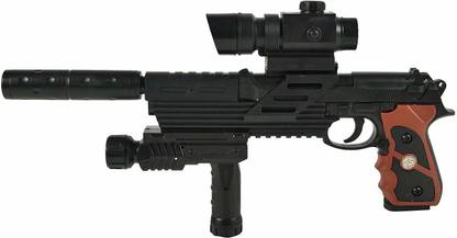 BabyGo Glock Pistol 3 in 1 Laser Toy Gun with Extra 150+ Bullets Guns ...