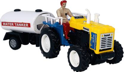 Miniature Mart Plastic Made Tractor With Water Tanker Pull And Go Toys ...
