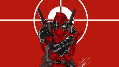 Dead pool Sticker Poster|animated poster|room poster|size:12x18 inch ...