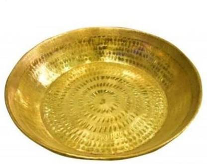 BRRL Beautiful Brass Platter, Heavy Traditional Pital Parat, Large 17 ...