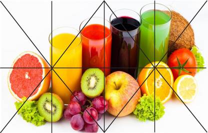 Sticker Hub 59 cm Waterproof Kitchen Fresh Fruit Juice Wallpaper/Wall ...