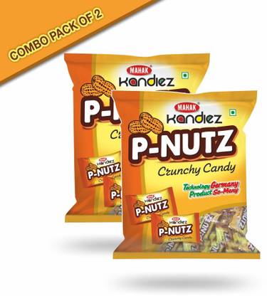 Mahak P-Nutz Crunchy Candies Pouch Pack of 2 / Center Nut Blast Nut ...