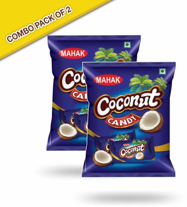 Mahak Coconut Candies Pouch Pack of 2 with the Flavour of Coconut ...
