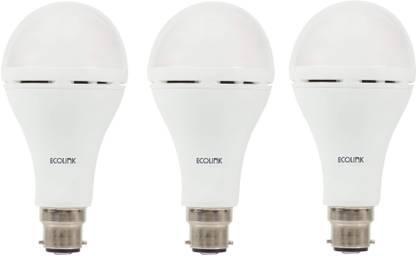EcoLink 9w rechargeable led bulb pack of-03 4 hrs Bulb Emergency Light ...