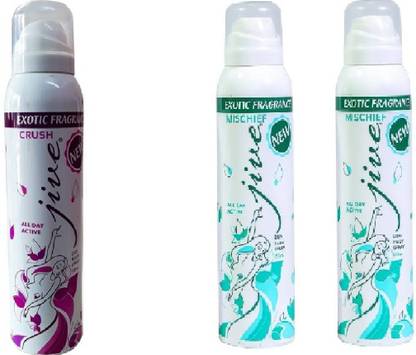JIVE MISCHIEF 2 AND CRUSH PACK OF 3 Body Spray - For Women - Price in ...