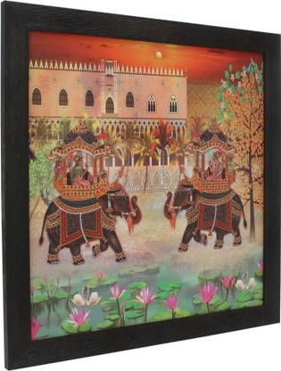 TS NANDA Royal King and Queen's Elephant Ride Religious Frame Price in ...