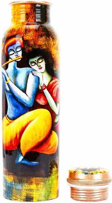 SHIVA Pure Copper Bottle Radha Krishna Printed 1000 ml Bottle - Buy ...