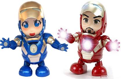 Buy Catzon Dancing Iron Man Dance Hero Toys Dancing Robot With Light ...