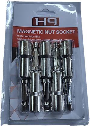 h9 H9 1/4 " Shank 8mm Hex Magnetic Power Nut Driver Drill Bit Socket ...
