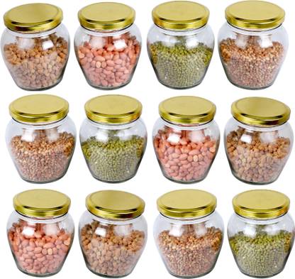 Massive Reckon Small Matka Golden Lid 350 ml 12 Pcs - 350 ml Glass ...