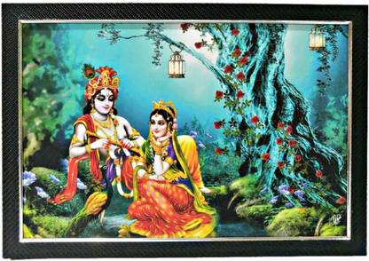 Black horse creation Radhe Krishna Painting Religious Frame Price in India - Buy Black horse ...