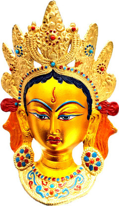 Art & Collectibles Figurines Brass Goddess maa durga maa divine face ...