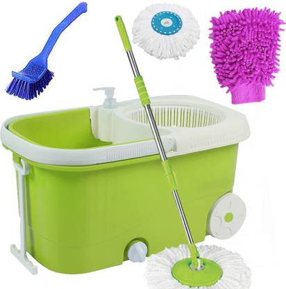 V-MOP Elite Magic Bucket Mop With Wheel - 360 Degree Self Spin Wringing ...