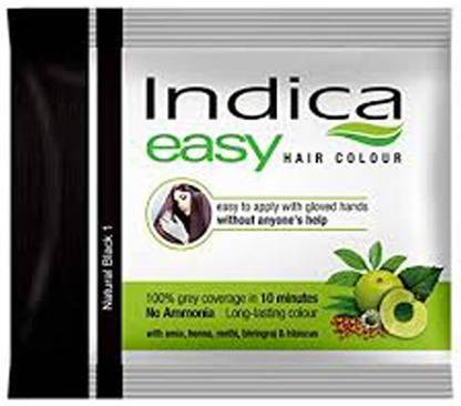 Indica HAIR COLOR PACK OF 10 , natural black - Price in India, Buy ...