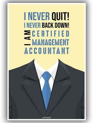 Motivational Management Accountant Poster for Room and Office CMA Art ...