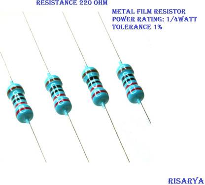 RISARYA RTS-R-220 OHM ,METAL FILM RESISTOR, TOLERANCE 1%, POWER RATING ...