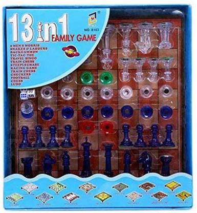 Ladoo 13 in 1 Ludo, Chess, Snake and Ladder and More Board Game for ...