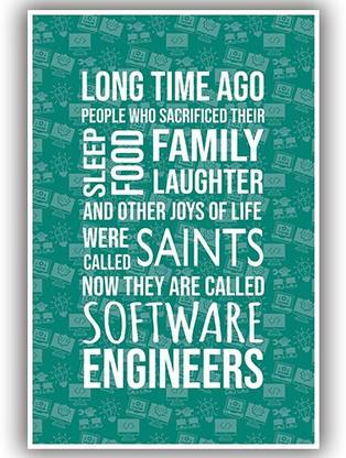 Motivational Poster for Students Room and Office Software Engineer ...