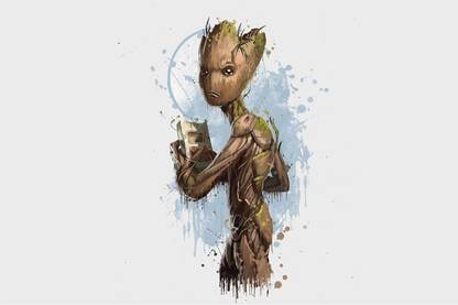 Sad Groot - Guardians of the Galaxy 12 x 18 Wall Poster Photographic ...