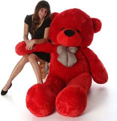 msy 3 Feet Red tuffed Spongy Lovable/Huggable Teddy (90cm) - -90 cm - 3 ...