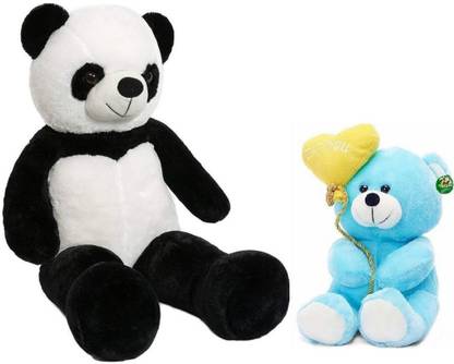 TEDDYIA Combo Offer 3 Feet Panda Teddy Bear With 26CM Blue I - 91 cm ...