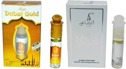 Almas Dubai Gold & Silver Floral Attar Price in India - Buy Almas Dubai ...