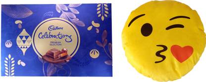 Cadbury Hamper Gift Pack Chocolates With Lovely Emoji Cushion (12 inch ...
