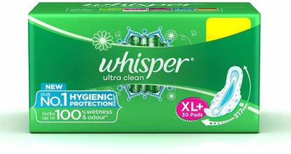 Whisper ULTRA CLEAN XL+ 30 PADS Sanitary Pad | Buy Women Hygiene ...