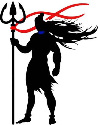 DivineDesigns 61 cm Shankar Bhagwan Self Adhesive Sticker Price in ...