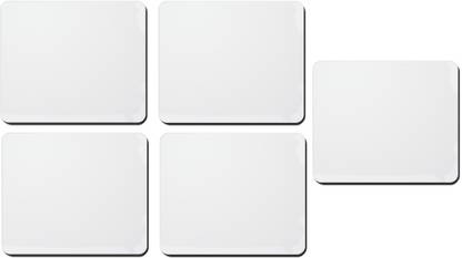 NEHA Plain White Mouse pad Set of 5 Mousepad - NEHA : Flipkart.com