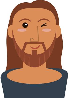 Portrait jesus christ wink Sticker Poster|Religious poster|christian ...