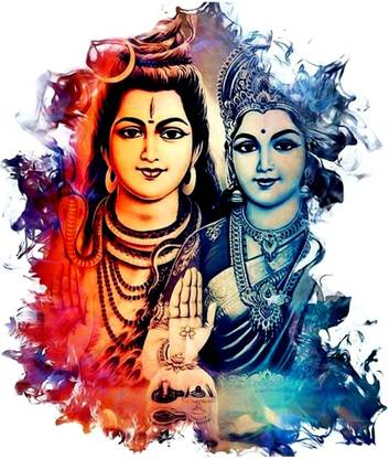 DivineDesigns 58 cm Shiv Ji Blue Sticker Self Adhesive Sticker Price in ...