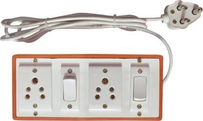 RUHAILA 6 AMP 2 FIVE PIN SOCKET WITH 2 ON/OFF SWITCH WITH 4 METER WIRE ...