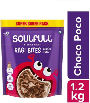 SOULFULL Ragi Bites- Choco Poco,1.2kg - NO MAIDA & POWER OF 7 GRAINS ...