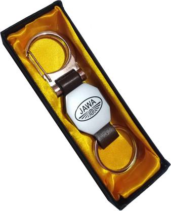 Jawa Keychain Brown leather & Metal key chain zawa Key Chain Price in ...