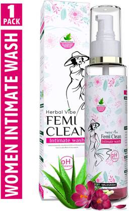 Herbal Vibe Natural Intimate Wash for Women - Femi Clean Ayurvedic ...