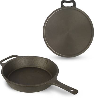 The Indus Valley Pre-seasoned Super Smooth Cast Iron Skillet + Tawa ...
