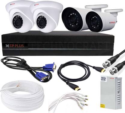 CP PLUS CP Plus 4-ch. 1080P. H-265 Lite Cosmic HD DVR , 2.4MP 2-Dome ...