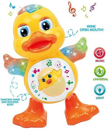 FLYmart Dancing Duck With Music and 3D Flashing Lights For Babies ...
