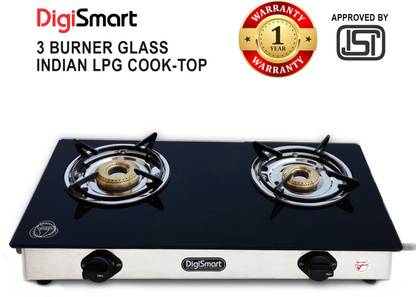 DIGISMART ISI Approved Indian LPG Cooktop Steel Manual Gas Stove Price ...