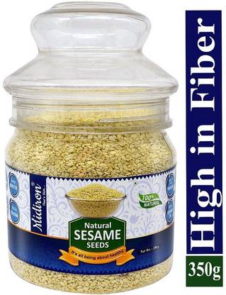 Midiron White Till/Sesame Seed, Natural & Healthy Pack (350 gm) Sesame ...