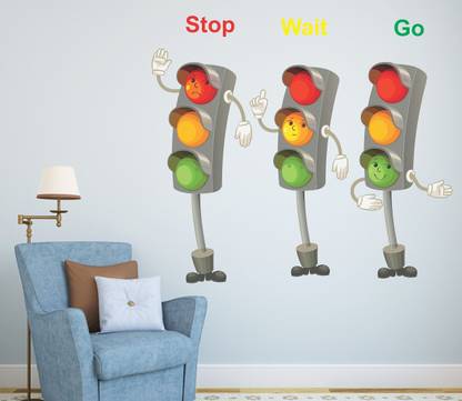 Wallzone 100 cm Traffic Signal Removable Sticker Price in India - Buy ...
