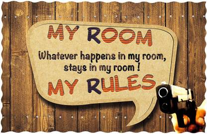 My Room Rules Painting Poster Waterproof Vinyl Sticker for Home Decor ...