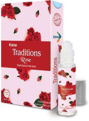 Buy KEVA TRADITIONS ROSE Roll On Non Alcoholic Perfume - 6 ml Online In ...