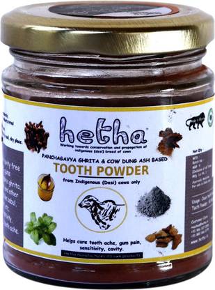 Hetha Cow Dung Ash based Panchagavya Tooth Powder - 150 gms - Buy Baby ...