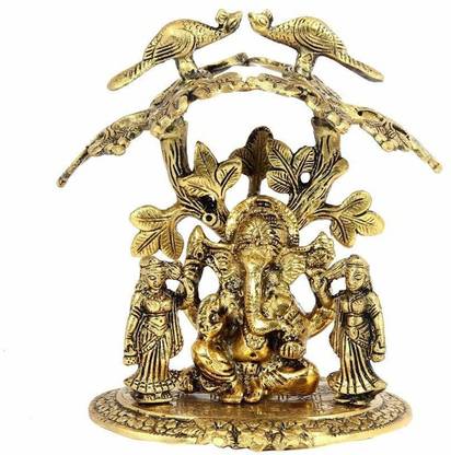 Pinkcity Forever Riddhi Siddhi Tree Ganesh Showpiece Metal Statue Idol ...
